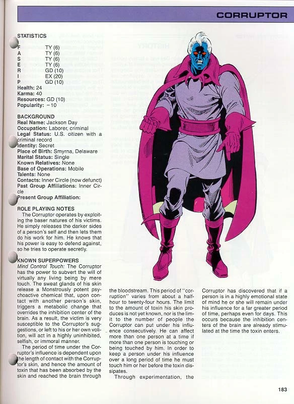 Corruptor | FASERIP Wiki | Fandom