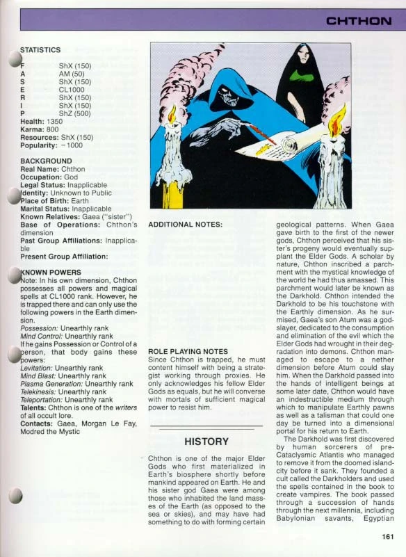 Chthon | FASERIP Wiki | Fandom