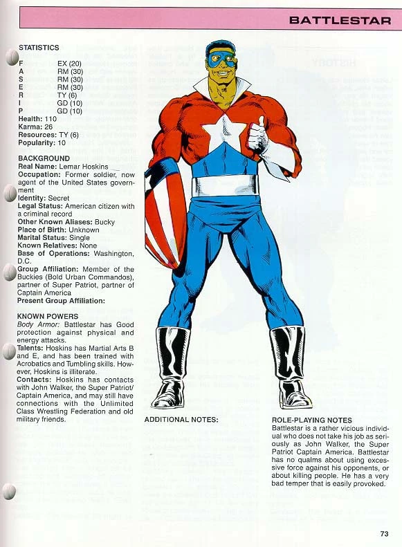 Battlestar | FASERIP Wiki | Fandom