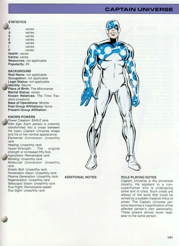 Captain Universe | FASERIP Wiki | Fandom