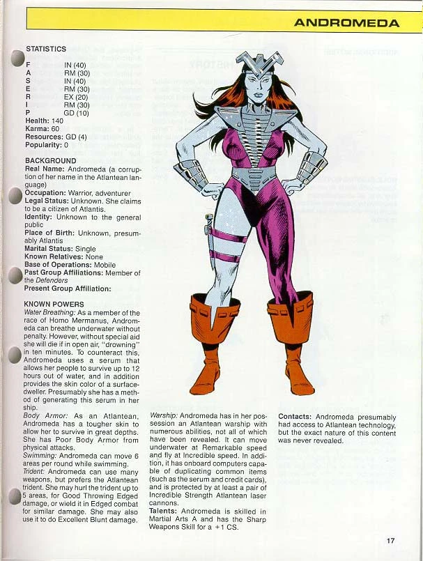 Andromeda | FASERIP Wiki | Fandom