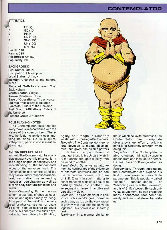 Contemplator | FASERIP Wiki | Fandom
