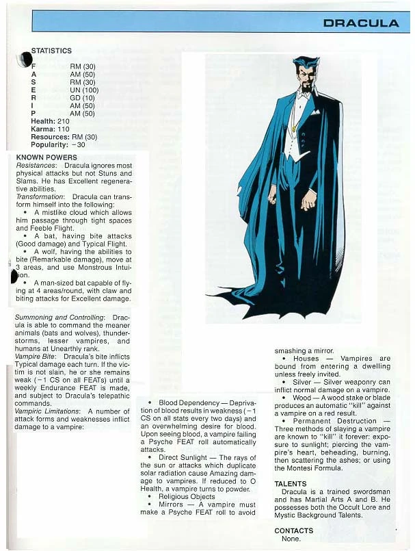 Dracula | FASERIP Wiki | Fandom