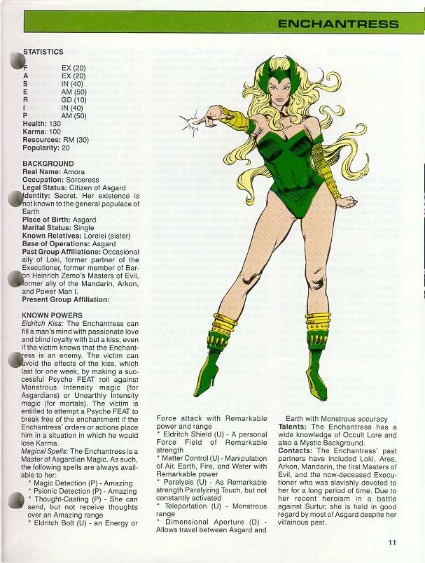 Enchantress | FASERIP Wiki | Fandom