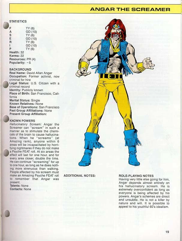 Angar the Screamer | FASERIP Wiki | Fandom