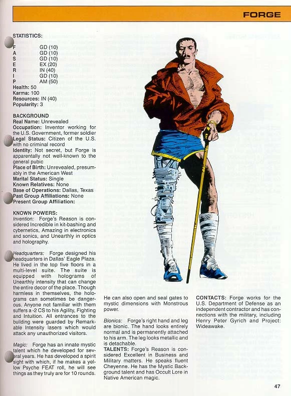 Forge | FASERIP Wiki | Fandom