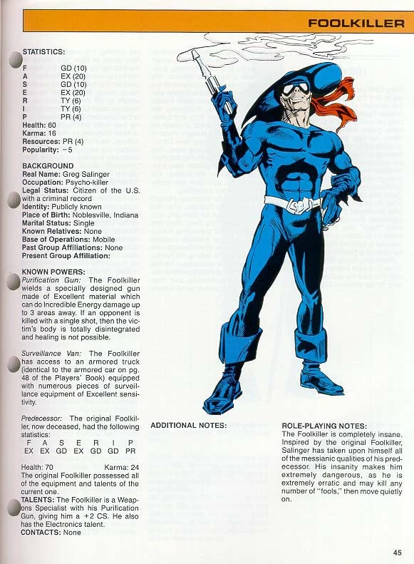 Foolkiller | FASERIP Wiki | Fandom
