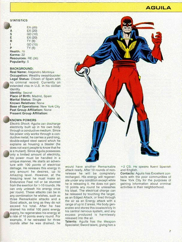 Aguila | FASERIP Wiki | Fandom