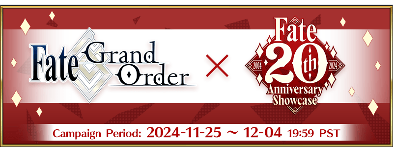Fate 20th Anniversary Showcase Celebration Campaign (US) | Fate/Grand ...