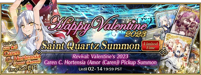 Valentine 2023 Summoning Campaign Revival (US) | Fate/Grand Order Wiki | Fandom