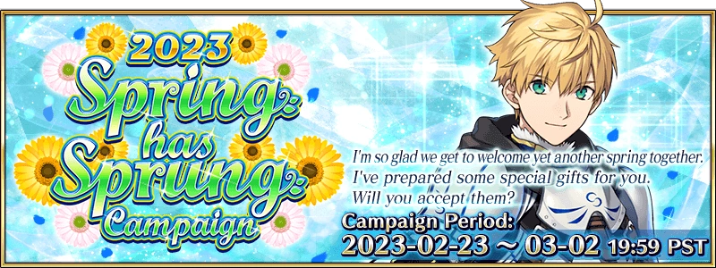 Spring has Sprung Campaign 2023 (US) | Fate/Grand Order Wiki | Fandom