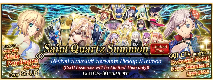 Revival Summer Servants Summoning Campaign (US) | Fate/Grand Order Wiki ...
