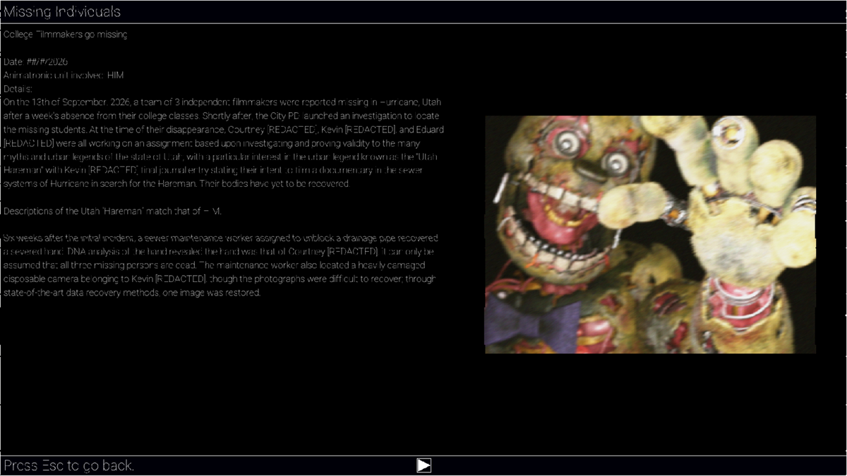 Missing Individuals | Fazbear Tycoon Wiki | Fandom