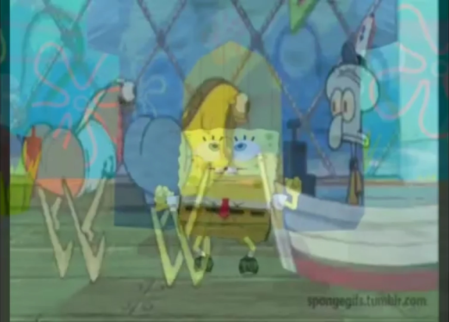 Squidward Twerking Gif