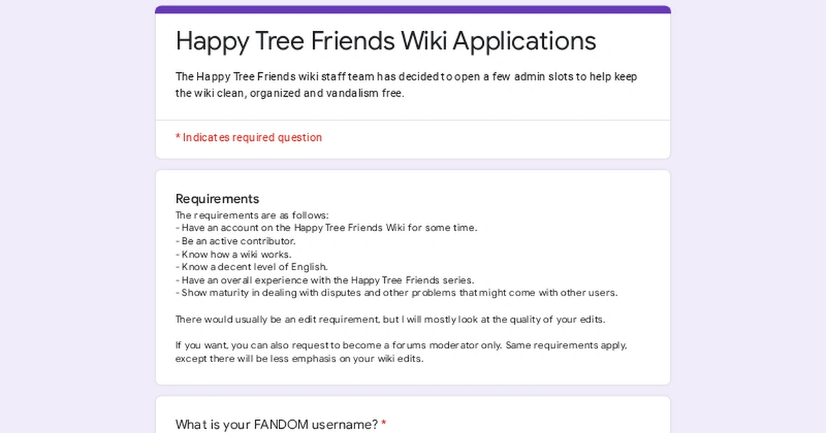 *CLOSED* The wiki requests your help - apply for a moderator role. | Fandom