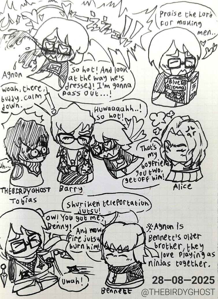 My original Miis; Arkkin, Bennett, Agnon, and Vincentio, featuring ...