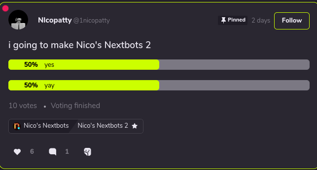 Nicopatty has announced Nico's Nextbots 2 | Fandom