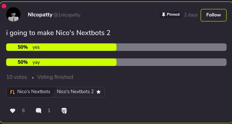 Nicopatty has announced Nico's Nextbots 2 | Fandom