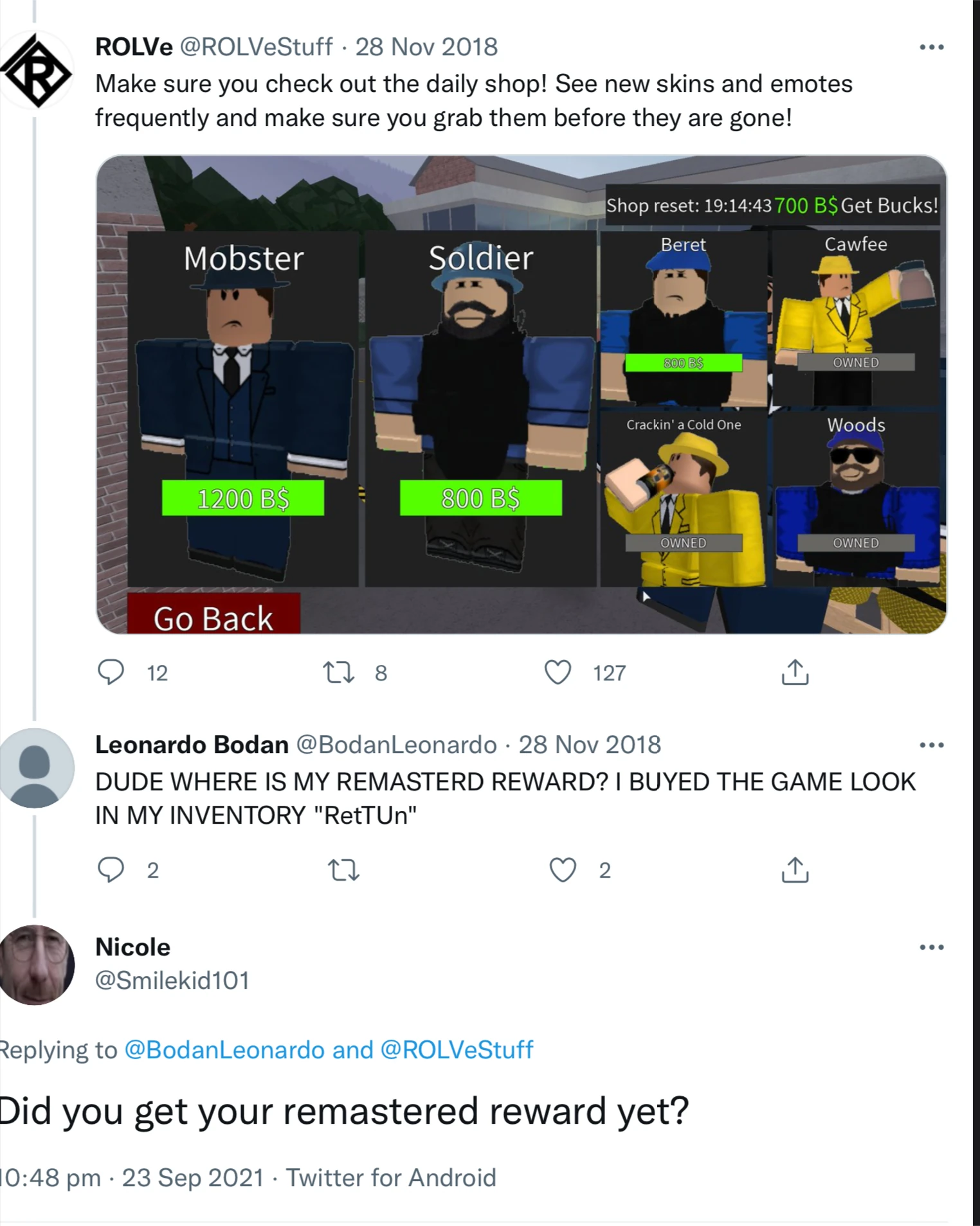 Rolve forgor to give leo his remastered reward | Fandom