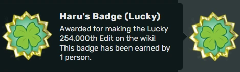 I earned Haru's Badge just now! | Fandom