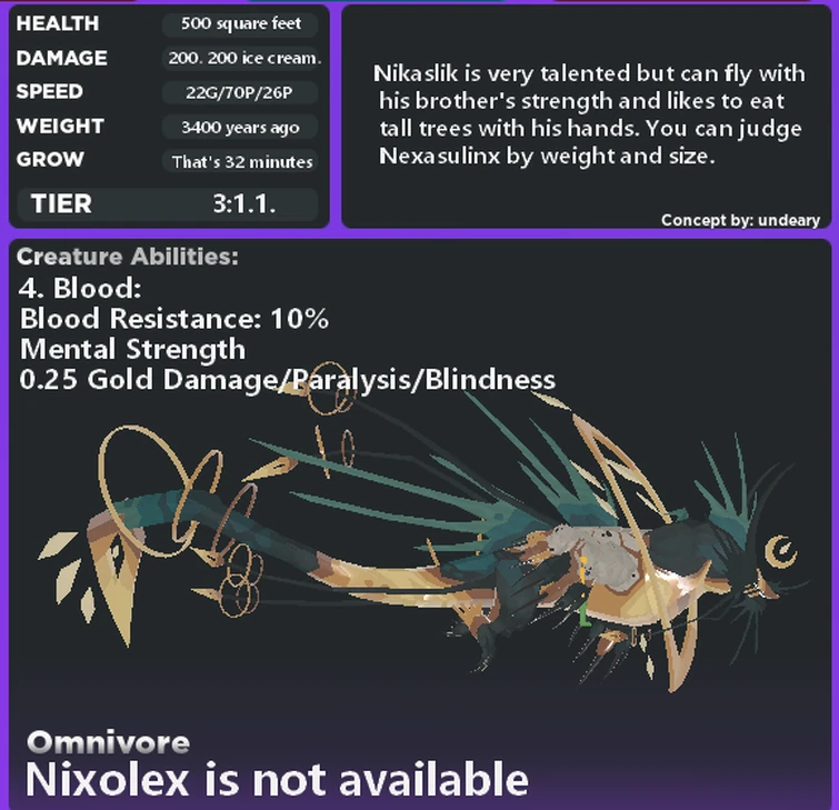 Google Translated CoS Creatures: Nyxasolyx | Fandom