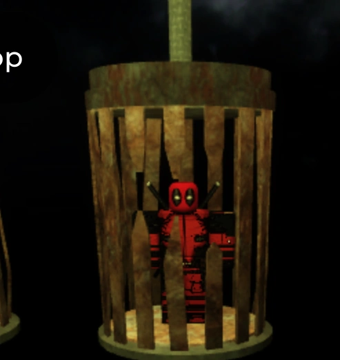 Deadpool in a cage | Fandom