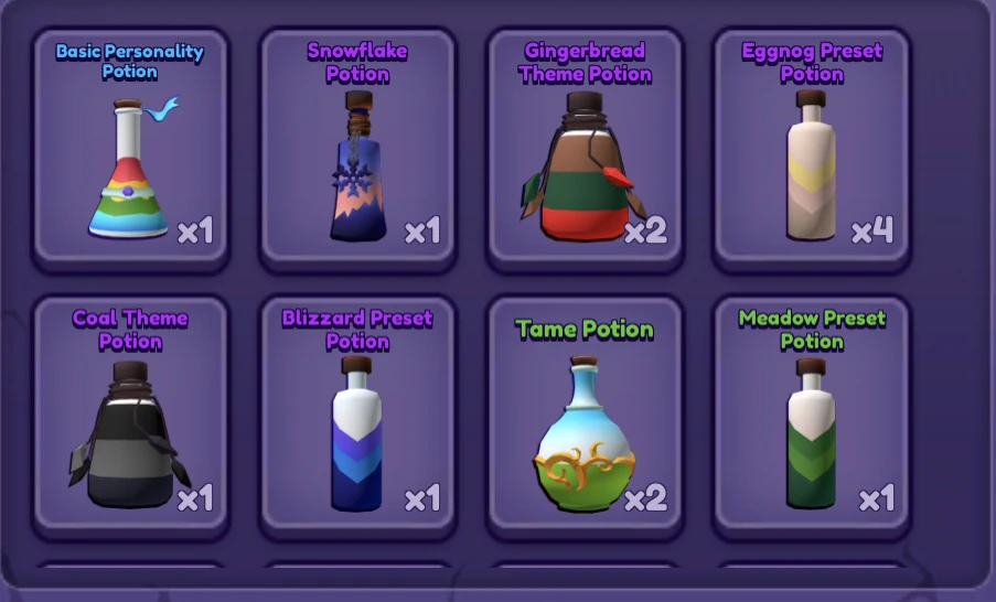 Trading my inventory (you can choose anything) for “Fear potion” I need ...