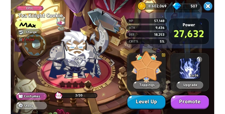 OMG GUYS!!!!1!!!1!!! I MAXED MY TEA KNIGHT COOKIE!!!!!111 ...