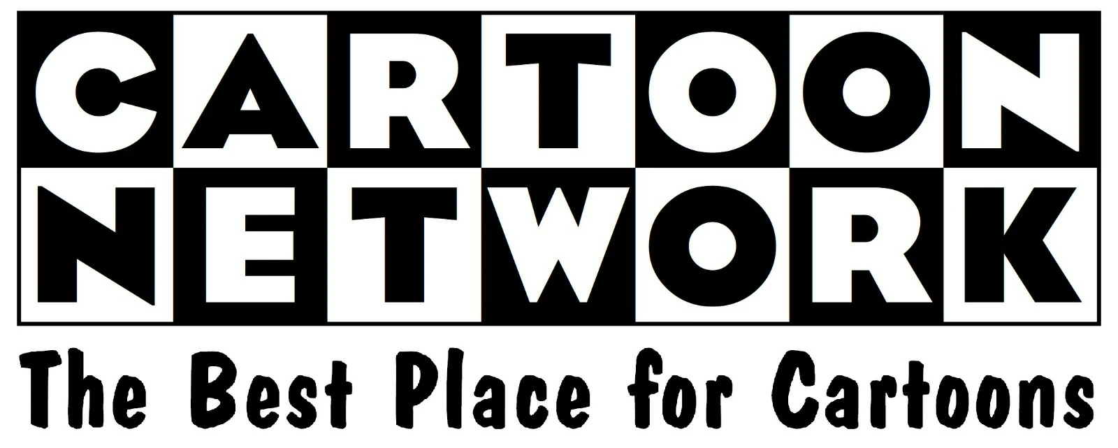 I draw the Cartoon Network Logo with slogan "The Best Place for ...