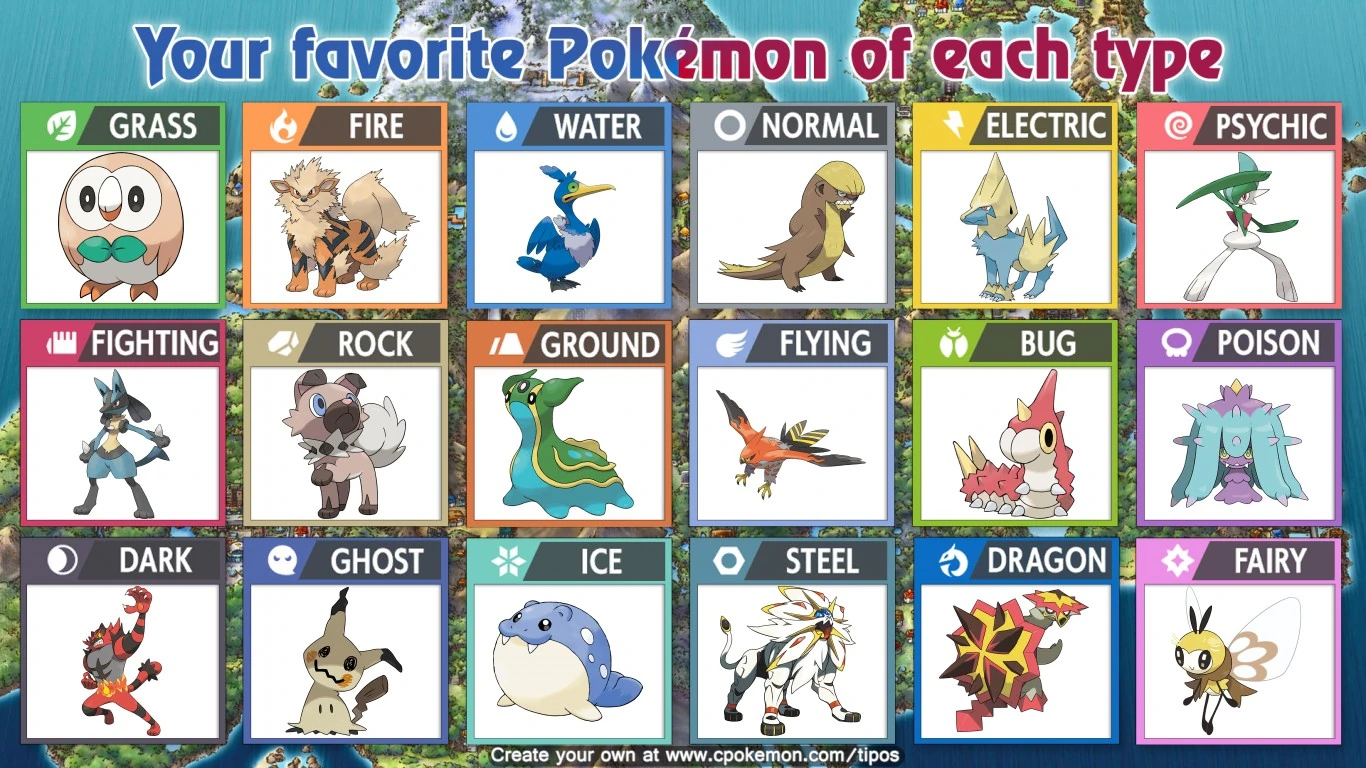 Favourite and least favourite pokemon of each type | Fandom