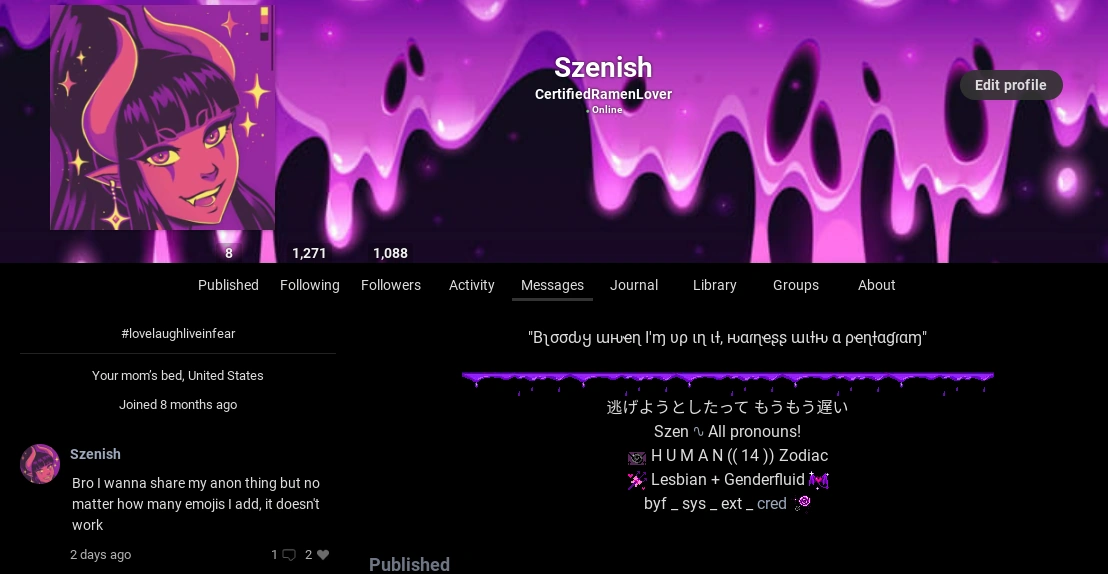 When ur Quotev profile is demon-themed but then angelcore | Fandom