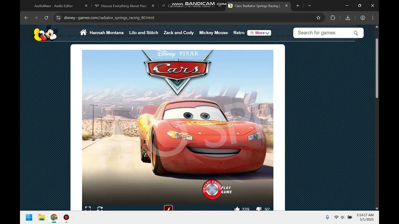 Playing Cars: Radiator Springs Racing for the Very First and Only Time ...
