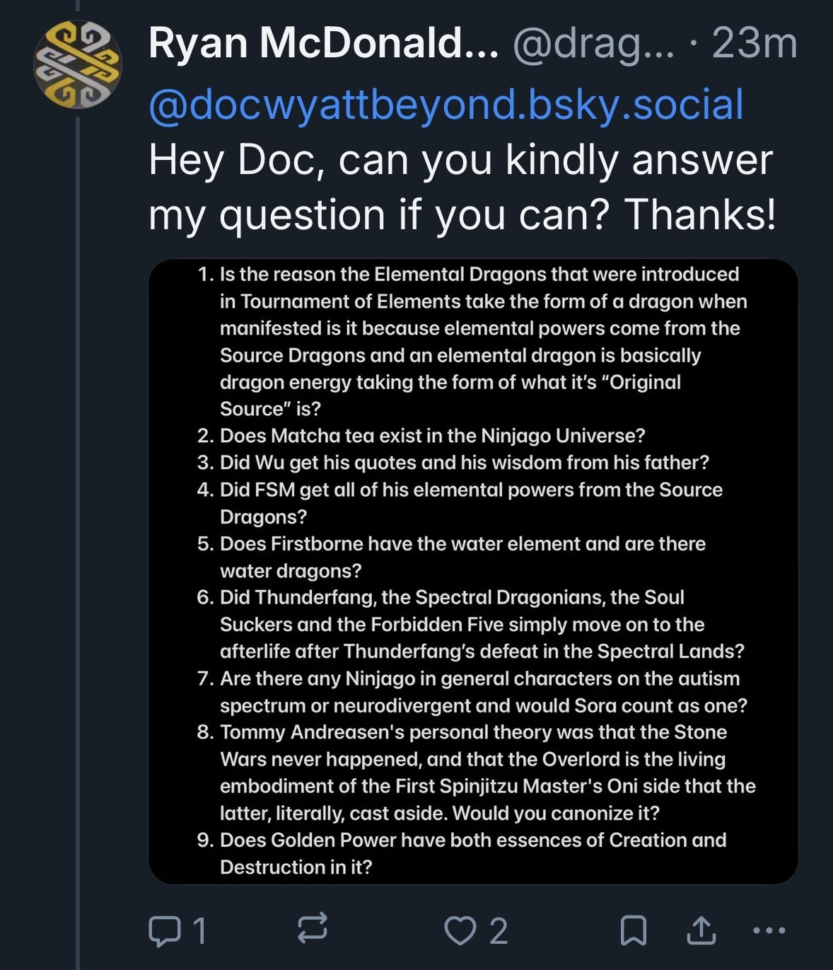 Doc Wyatt Answered some of my questions | Fandom