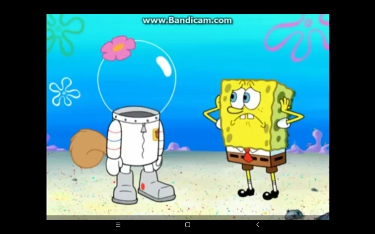 Spongebob with Abrasive side (Back) Look at Sandy Cheek(but She has ...