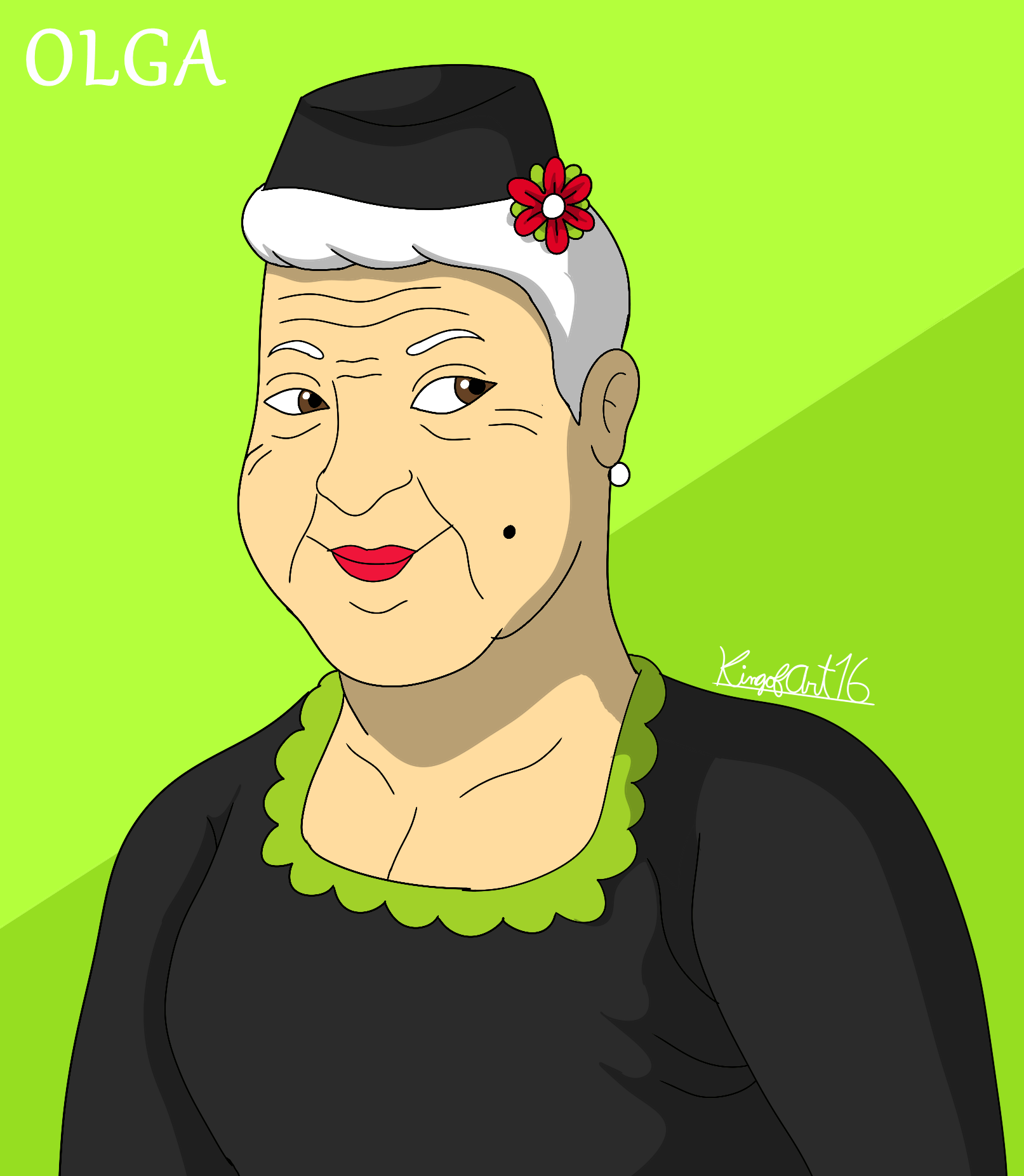 This is my very own edition of Olga. I added it onto her fanart gallery ...