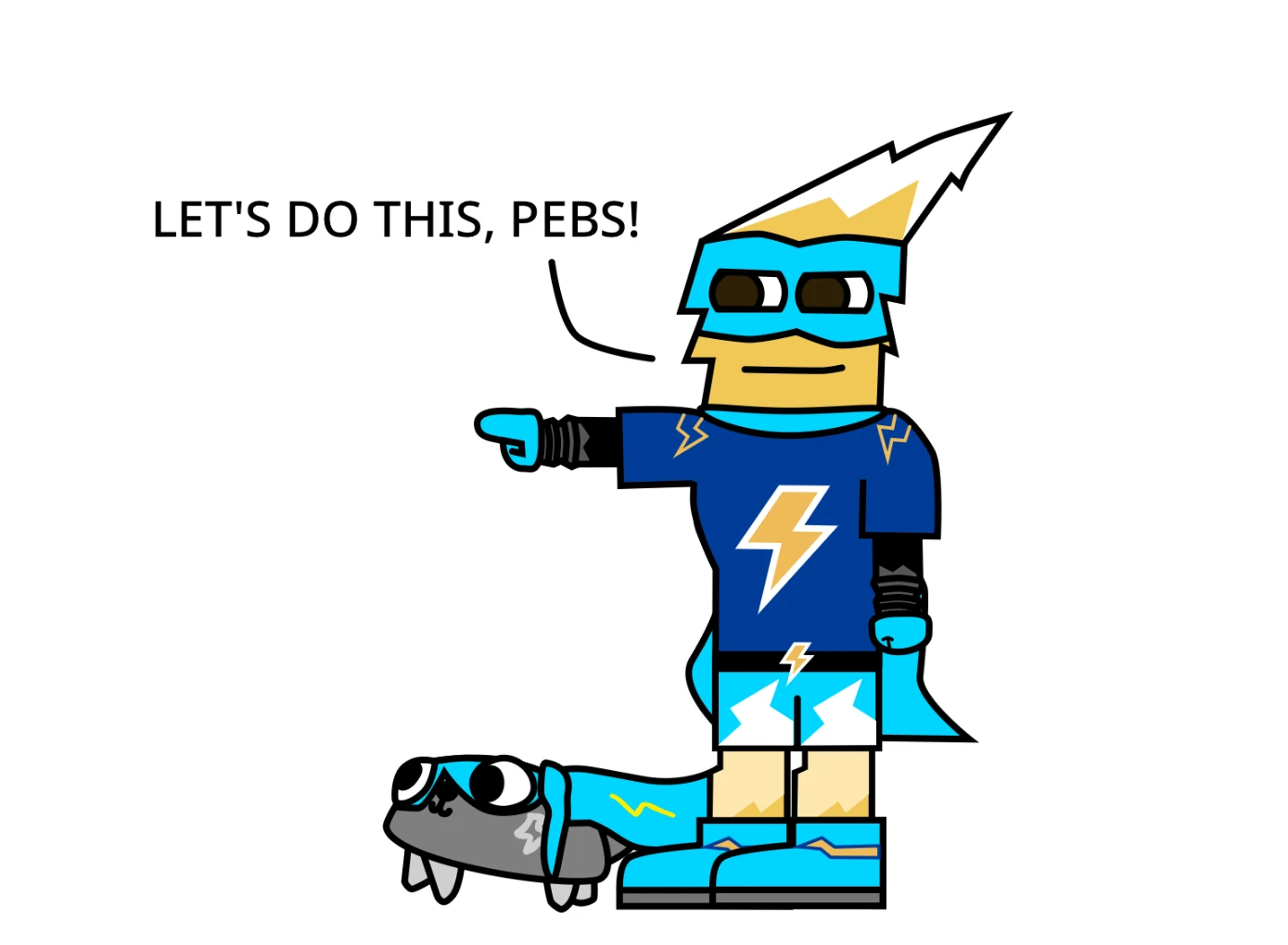 watch out, gardenview! our superhero duo lightning and pebble are here ...