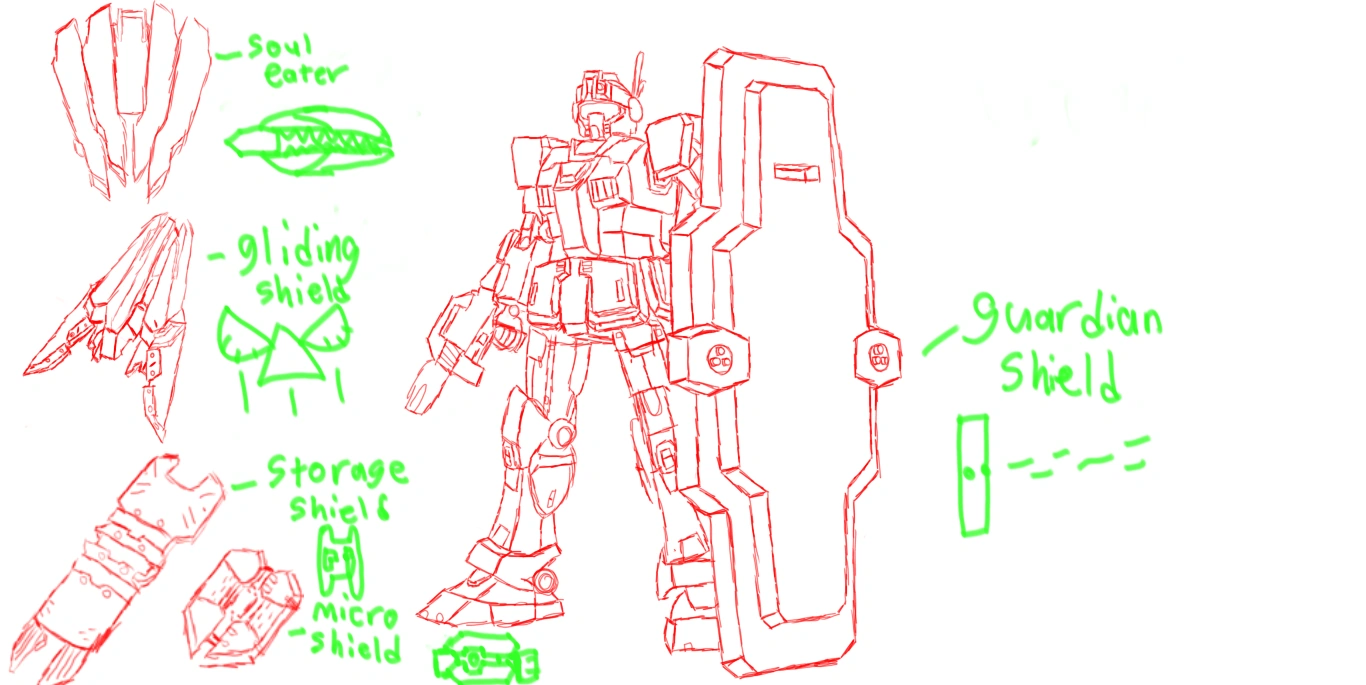 Concept drawing for GM Guard Custom (Shield Hero custom) | Fandom