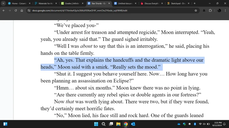 our favorite snarky boi continues being snarkily snarky in star shards ...