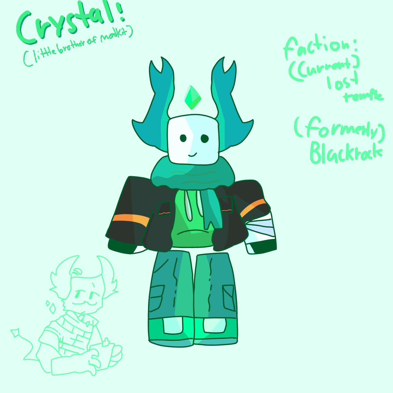 Can someone make a fanart of my oc crystal with his older brother ...