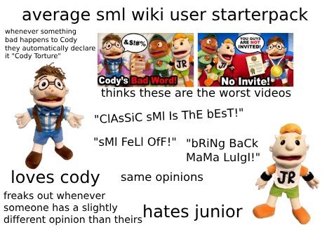 Average SML Wiki User Starterpack | Fandom