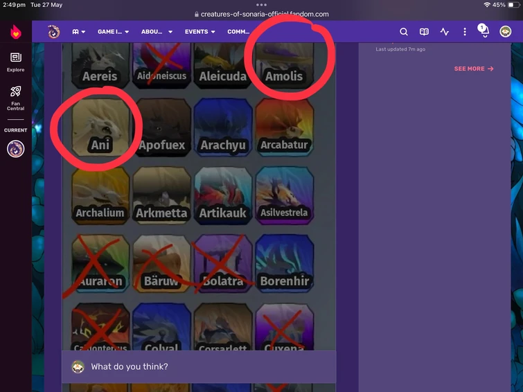 LF missing specs | Fandom