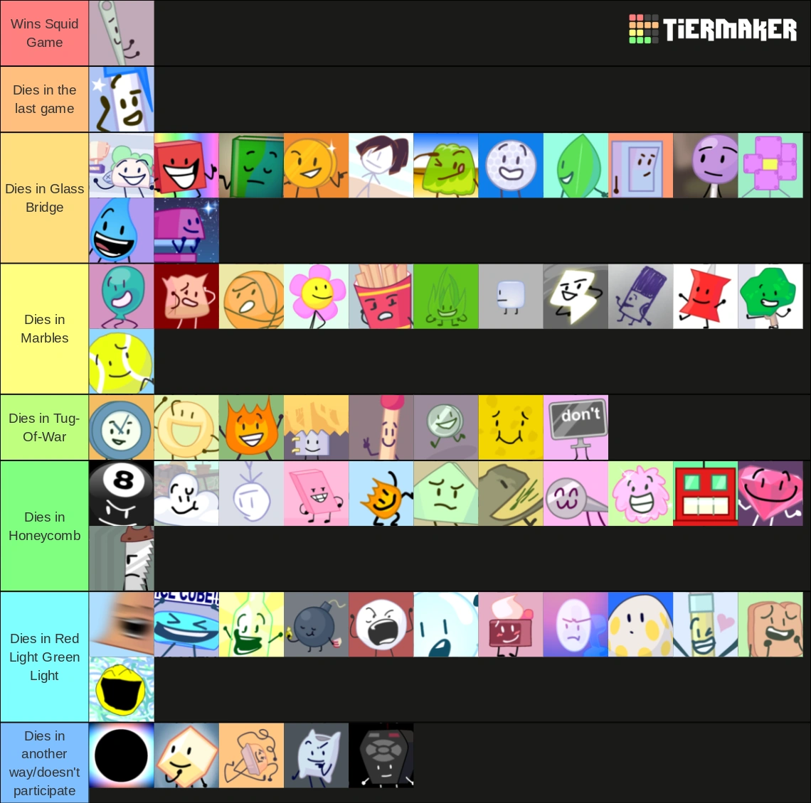 If BFB was in Squid Game | Fandom