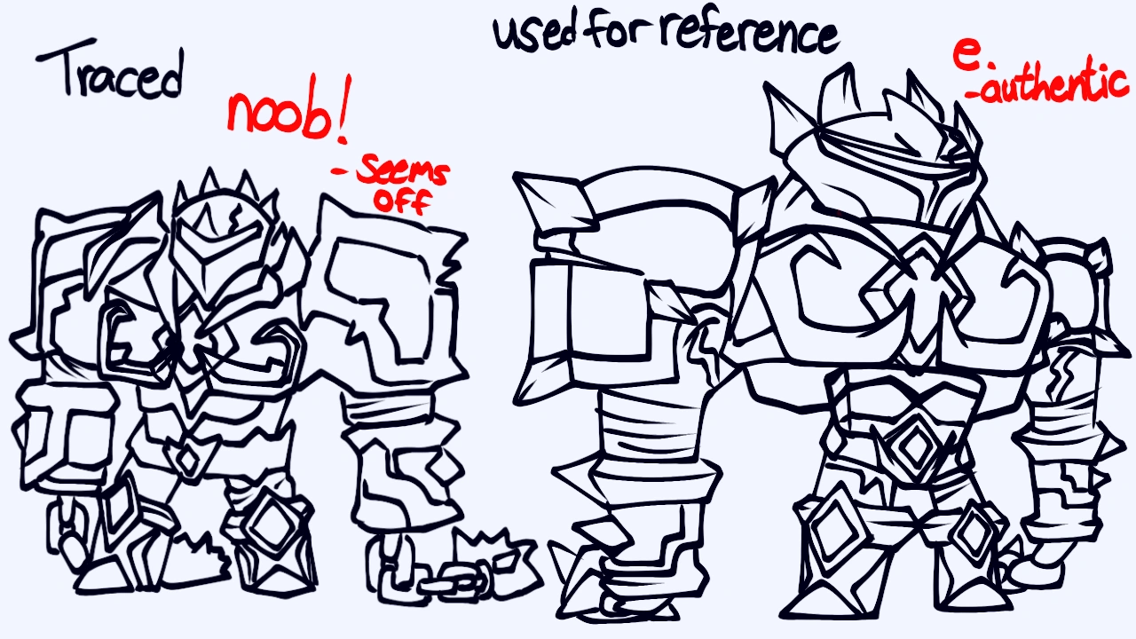 Traced vs. Reference | Fandom