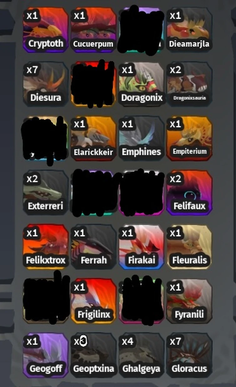 Lf a few very specific Minthwyrm muts, a Keruku mut and a Dalitil mut, and selling some things ...