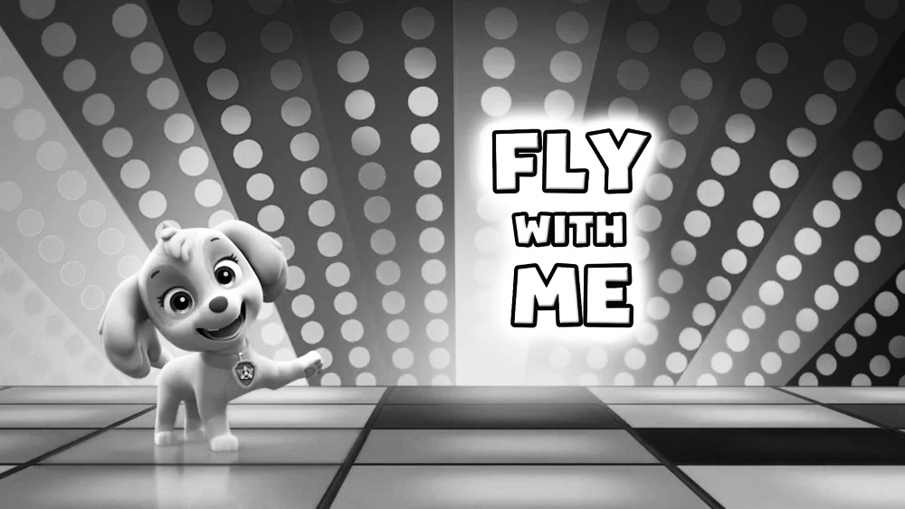 Fly with me title card in black and white style | Fandom
