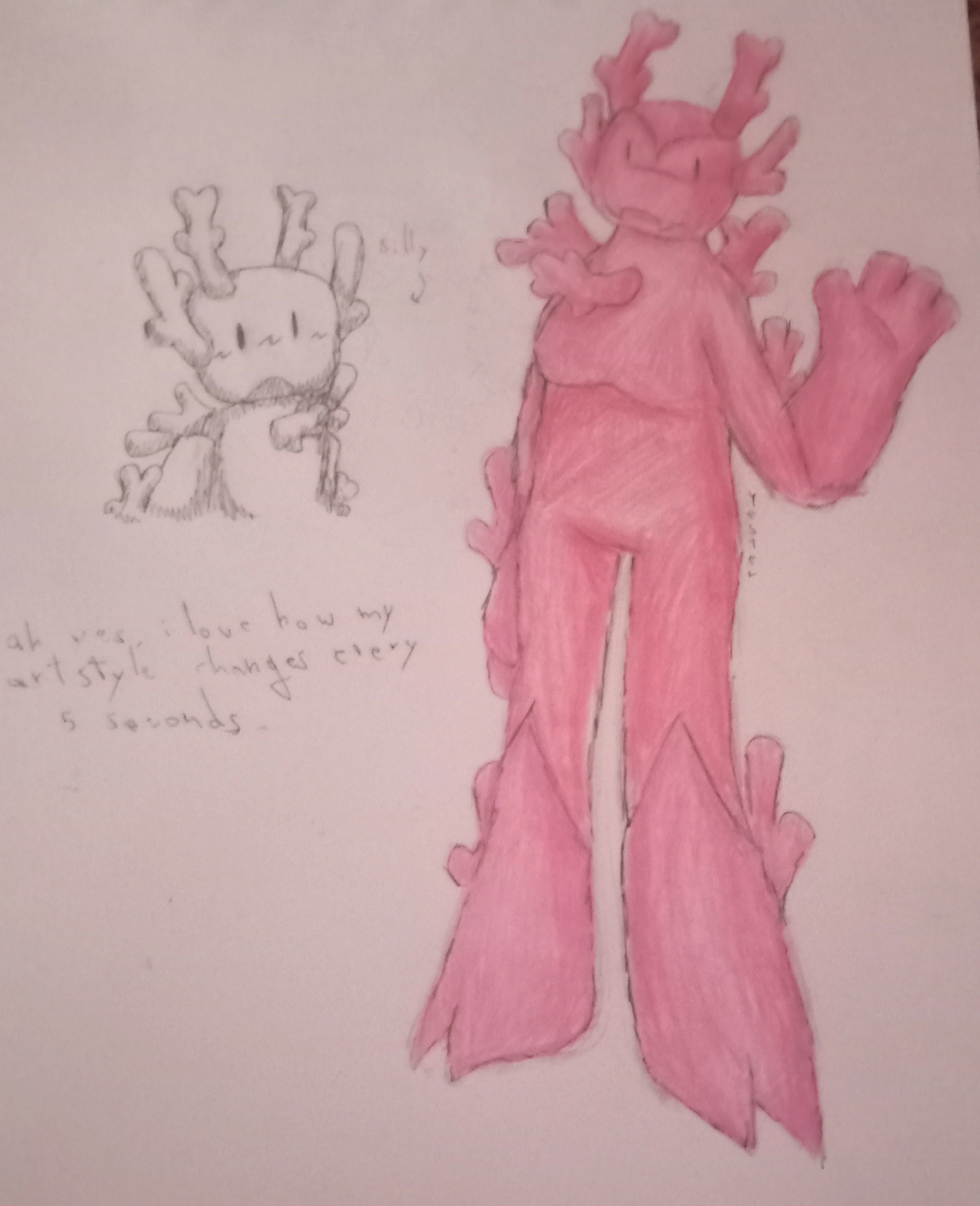 I tried to draw an OC I have on another artstyle.... | Fandom