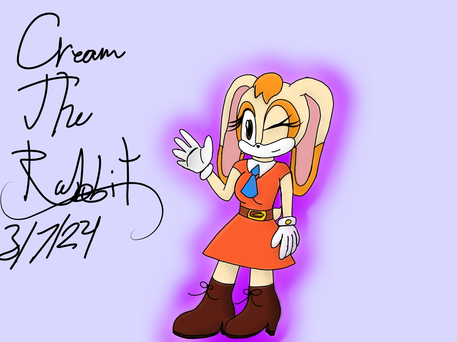 I drew Cream the rabbit for the first time :) | Fandom