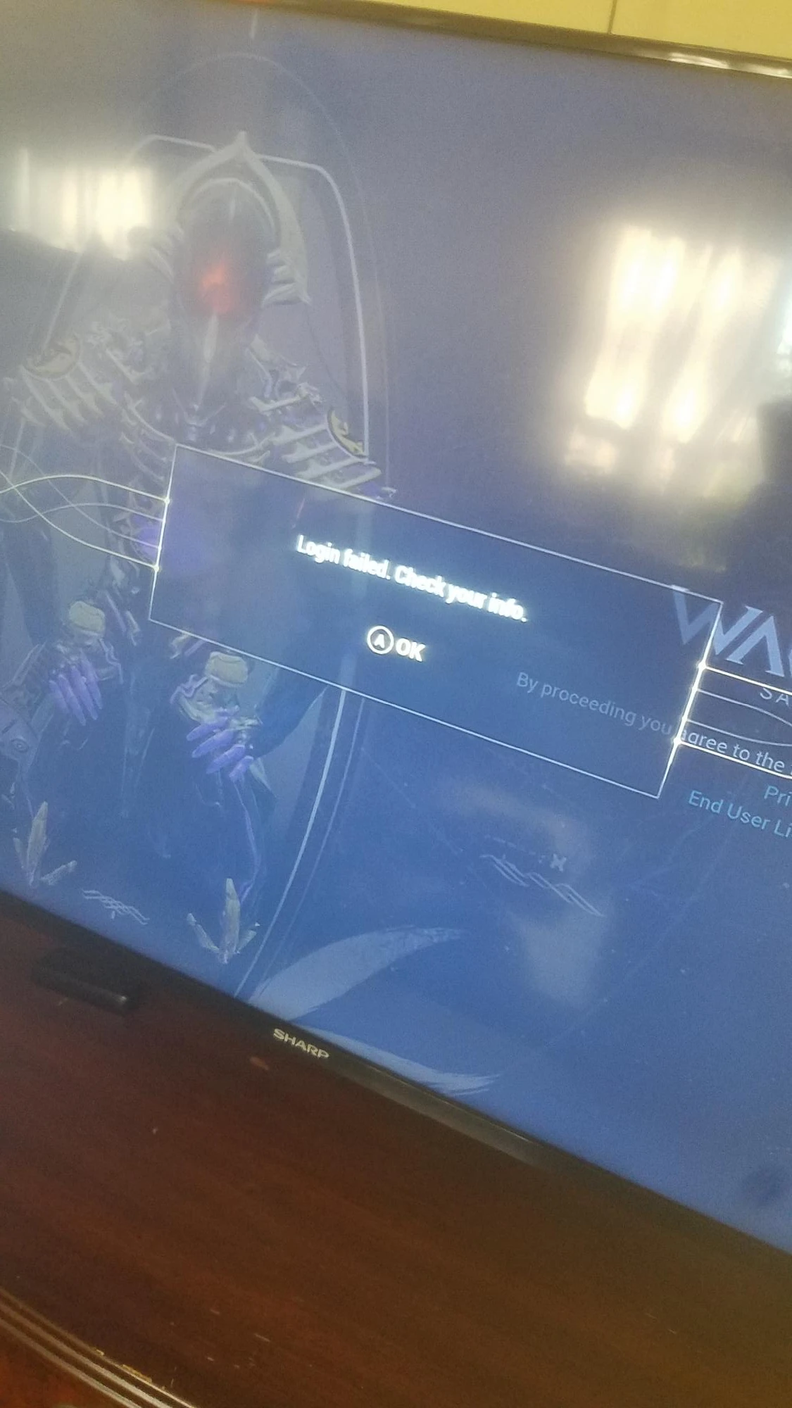 Login failed. Check your info. Why? | Fandom