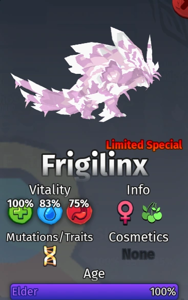 Trading/Selling a Glimmer Elder Female Frigilinx! | Fandom
