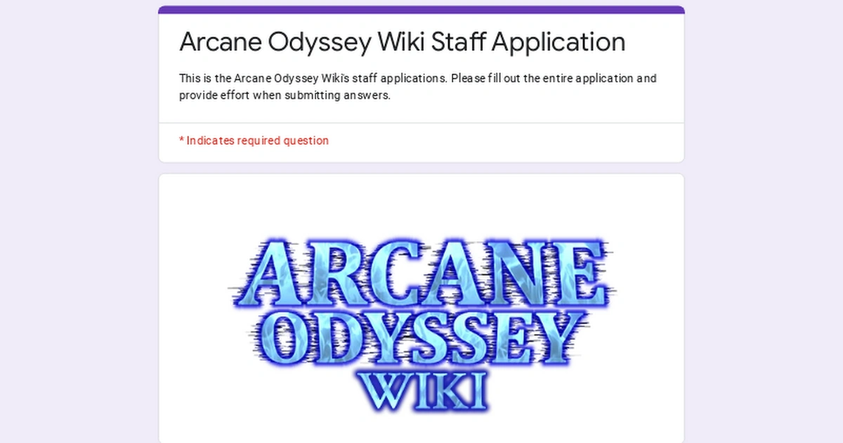 Arcane Odyssey Wiki Staff Applications! | Fandom